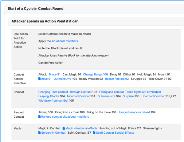 Combat Flow Chart and Quick Reference for Mythras – Notes From Pavis